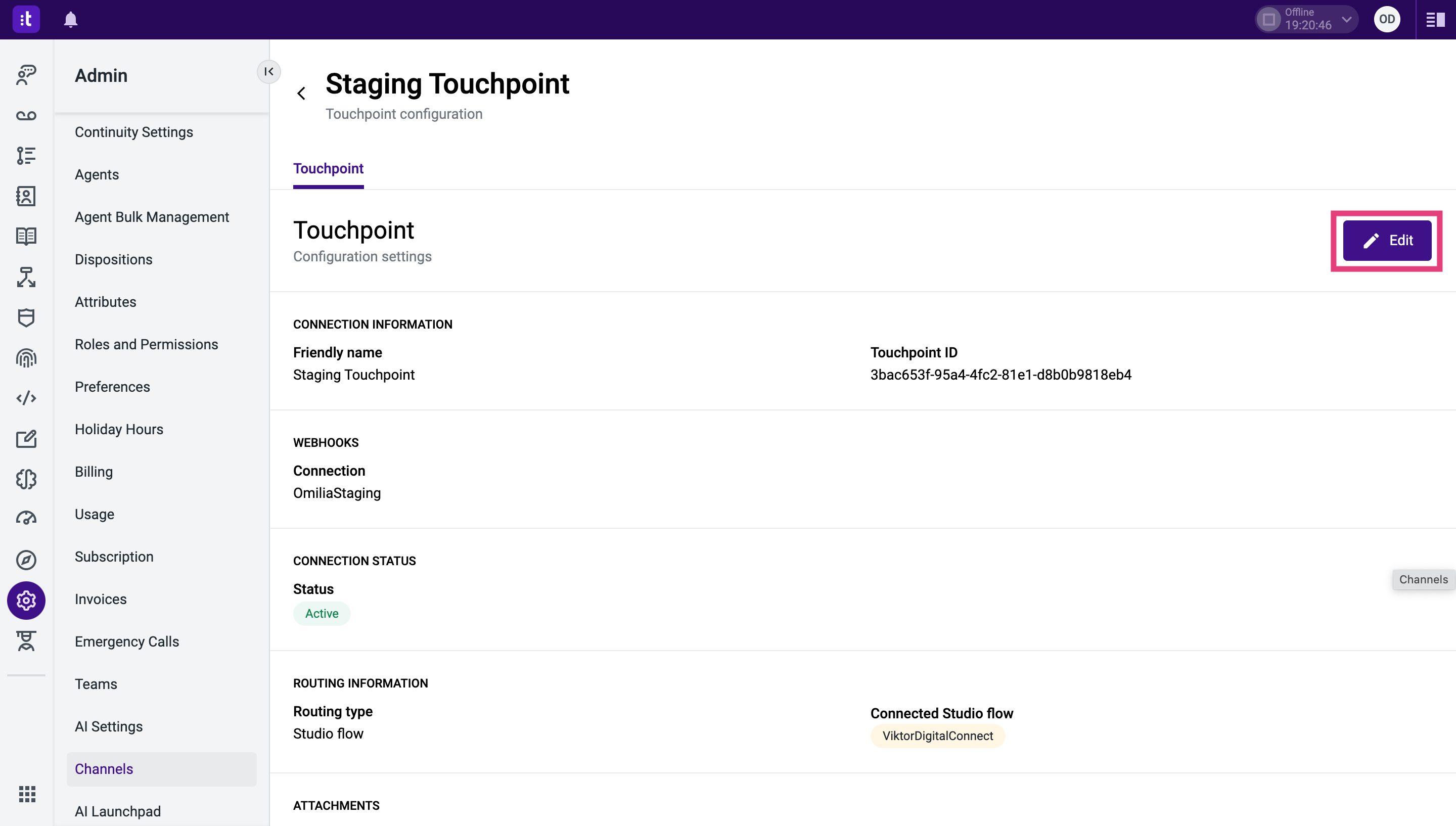 Ocp® Chat Integration With Talkdesk 